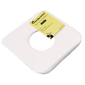 Record Vinyl Inner Sleeves in Acid Free Blank Paper, 7" LP Record Jackets Album Cover with Round Corner - Set of 50