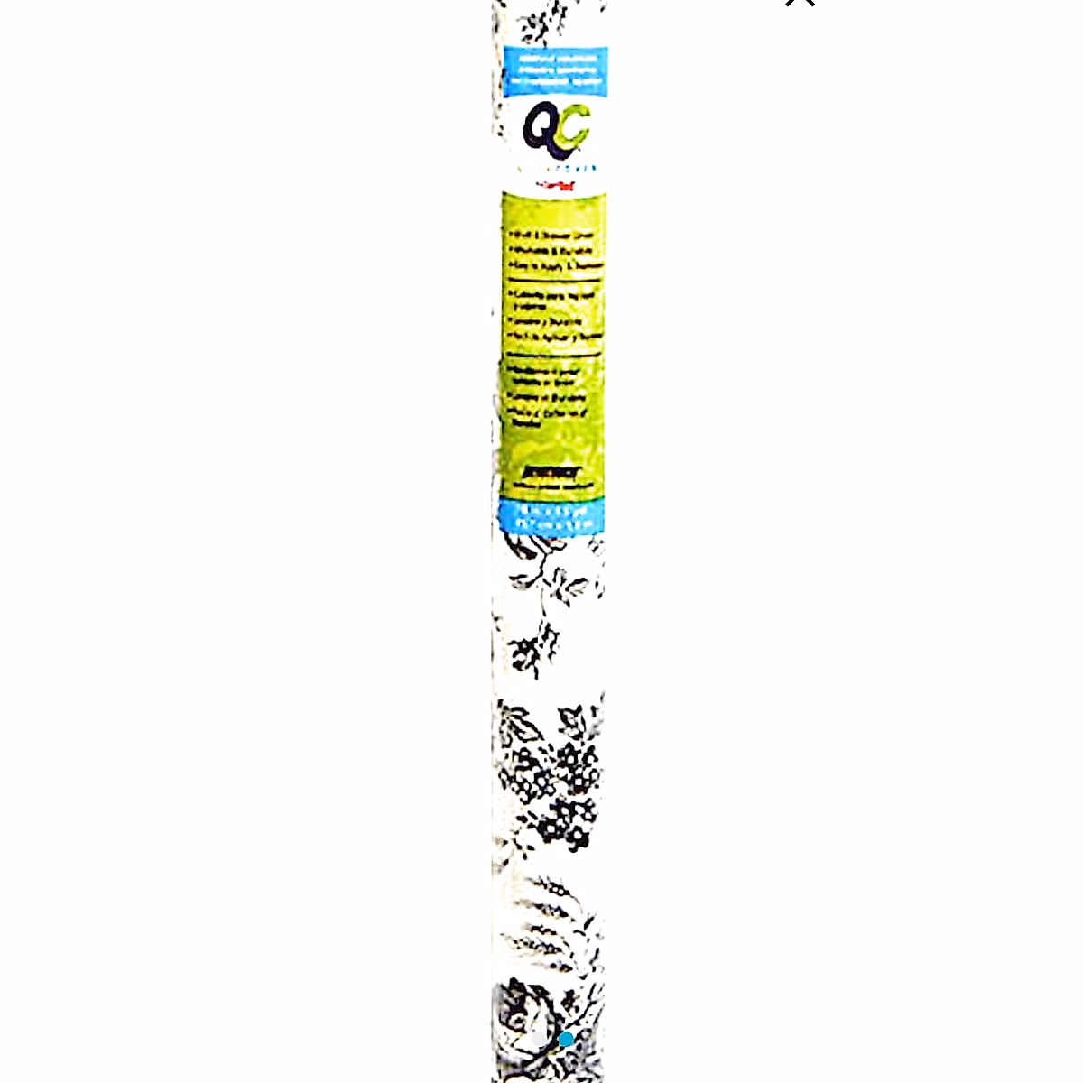 Steelpangal - (4) Black & White Flower French Toile Contact Shelf Drawer Cabinet Adhesive Liner Paper 3.5 ft by 18 in (ea. roll)