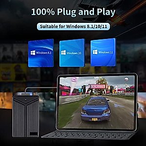5T Retro Game Console HDD with 60649 Video Games+58 AAA PC Games, 82 Emulator Console, 3 Game System for Win 8.1/10/11 Plug and Play, Up to 6GB/s, 2 Wireless Controllers