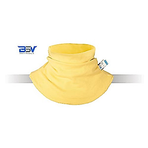 BSV Welding Neck Protector - Cut, Scratch, Flame & Heat Resistant, 100% made with Double Layered DuPont Kevlar - Unisex, Large, Yellow