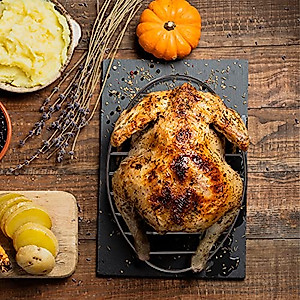 Fivebop 2 Pack Roasting Racks Oval Non Stick Stainless Steel Cooling Rack Grill Cooking Baking Grilling Roasting Steamer Rack Oven and Dishwasher Safe 12" x 8.5"