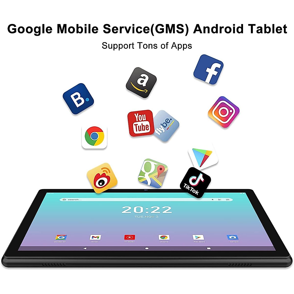 FLYINGTECH Tablet 10 inch, Android 10.0 Tablets, 2GB RAM, 32GB ROM, Quad Core Processor, HD IPS Screen, 2.0 Front + 8.0 MP Rear Camera, 6000mAh Battery, Touchscreen, WiFi, Bluetooth