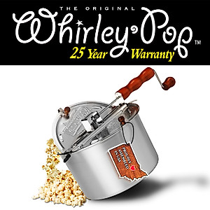 Original Whirley-Pop Popper Kit - Nylon Gears - Silver - 1 Real Theater All Inclusive Popping Kit