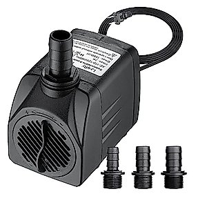 LYQILY 400GPH Ultra Quiet 1500L/H 25W Submersible Water Pump with 6.6ft High Lift for Fountains, Hydroponics, Ponds, Aquariums, Fish Tank