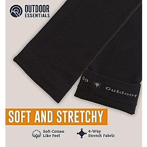 OutdoorEssentials UV Sun Protection Arm Sleeves - Compression Arm Sleeve, UV Arm Sleeves for Men,Women - Sports Cooling Sleeves, Baseball, Golf