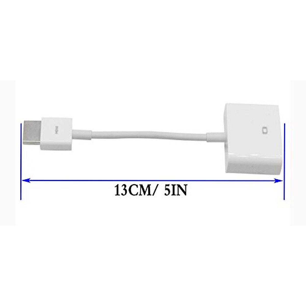 zdyCGTime DVI 24+1 to HDMI Adapter Cable,HDMI Male to DVI 24+1 Female Converter Cable for HD TV, Plasma, DVD and Projector.(white/13CM/5 in)