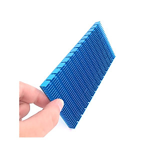 Aluminum Heat Sink 150mm x 74mm x10mm/ 5.9 x 2.91 x 0.39 inch Blue Heatsinks Module Cooler Fin Heat Board Cooling for Amplifier Transistor Semiconductor Devices Blue Tone