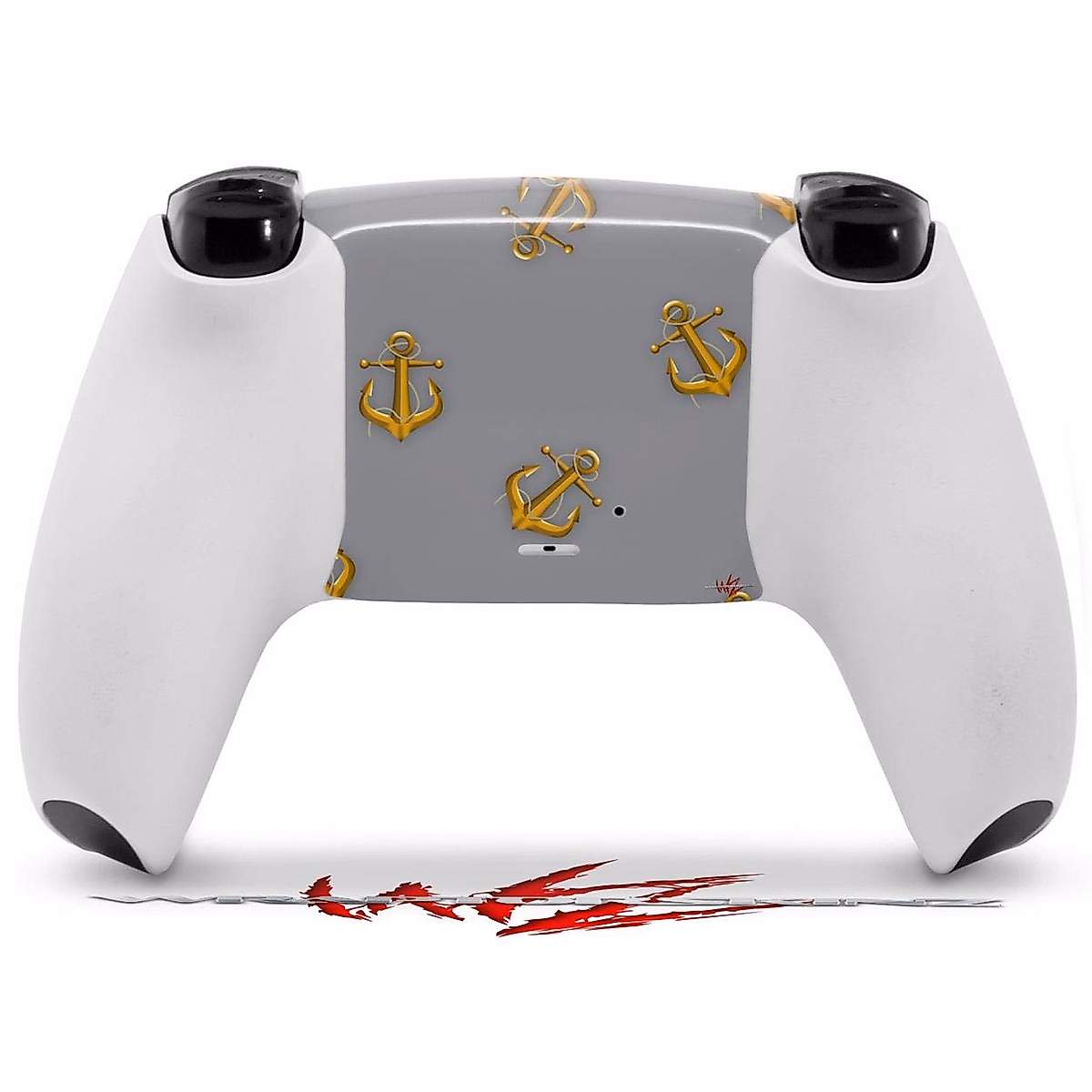 WraptorSkinz Skin Wrap compatible with Sony PS5 DualSense Controller Anchors Away Gray (CONTROLLER NOT INCLUDED)