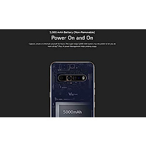 LG V60 ThinQ 5G LM-V600AM 128GB GSM Unlocked 6.8" P-OLED DisplayTriple 64MP+13MP+0.3MP Camera Phone Classy Blue