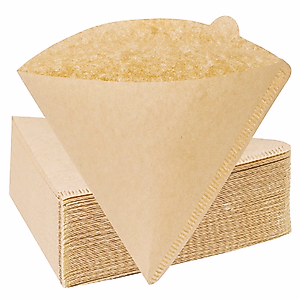 300 Counts Coffee Filters Cone Coffee Filters V60 Coffee Filter No.2 Coffee Filters 2-4 Cups Pour Over Coffee Filter Cone Natural Paper Coffee Filters (Unbleached)