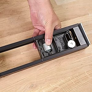Trend Two-Part Skeleton Hinge Jig with Adjustable Blocks, Robust Carry Case & Guide Bush for Hinge Recess Cutting, Black, H/JIG/C