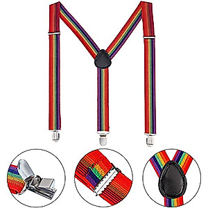 Faylapa 1970s 1980s Fancy Outfits Rainbow Costume Accessories Christmas tutu skirt for Santa Cosplay Christmas decoration Party (Rainbow Tutu)