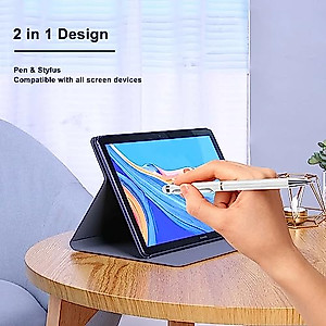 6 Pack Ballpoint Pens,Comfortable Writing Pens，Pretty Metal Stylus Pen Premium Retractable Metal Ballpoint Pen，for Home School Work Office Supplies (A)