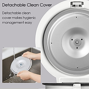 [CUCHEN] CRE-D0401W | Rice Cooker 4 Cup (Uncooked) (0.76 quarts): 4 person serving/per use | Warmer | Detachable Clean Cover | Nonstick Inner Pot | White [CUCHEN]