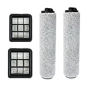 Kospetsin Replacement Parts Brush Roll and HF3 3649A Vacuum Filters Compatible with Bissell Crosswave Vacuum Cleaner ï¼ˆ2 Multi-Surface Brush Roller+2 Hepa Filter, Gray