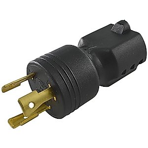 Conntek 30125 L6-20P to 6-15/20R Plug Adapter, 20 Amps 250 Volt , Black