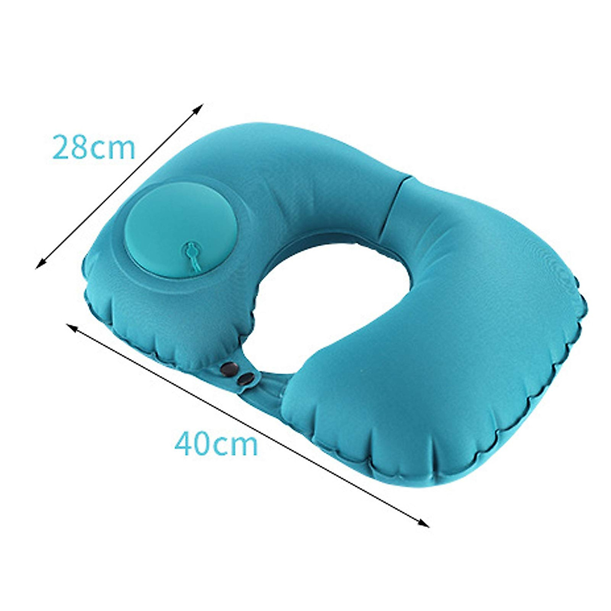 HIZQ Travelling Neck Support Pillow Lightweight Inflatable Pillow- Portable U Shape Neck Support Cushion for Camping, Hiking, Office Nap, Home, Car, Travel Airplane, Train and Bus
