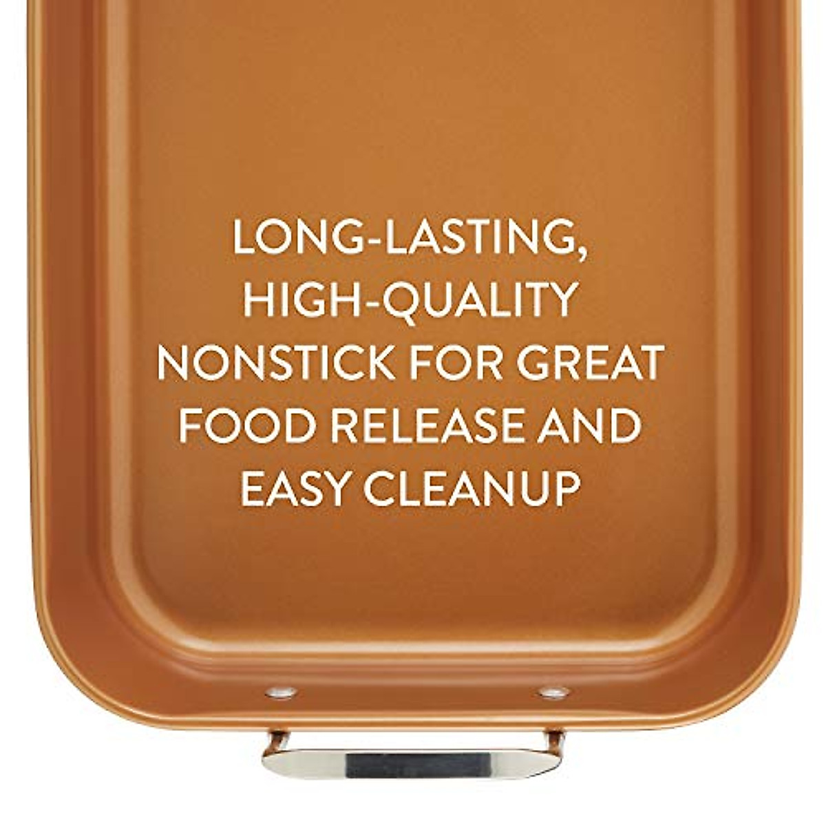 Ayesha Curry Nonstick Roaster / Roasting Pan with Rack - 11 Inch x 15 Inch, Brown