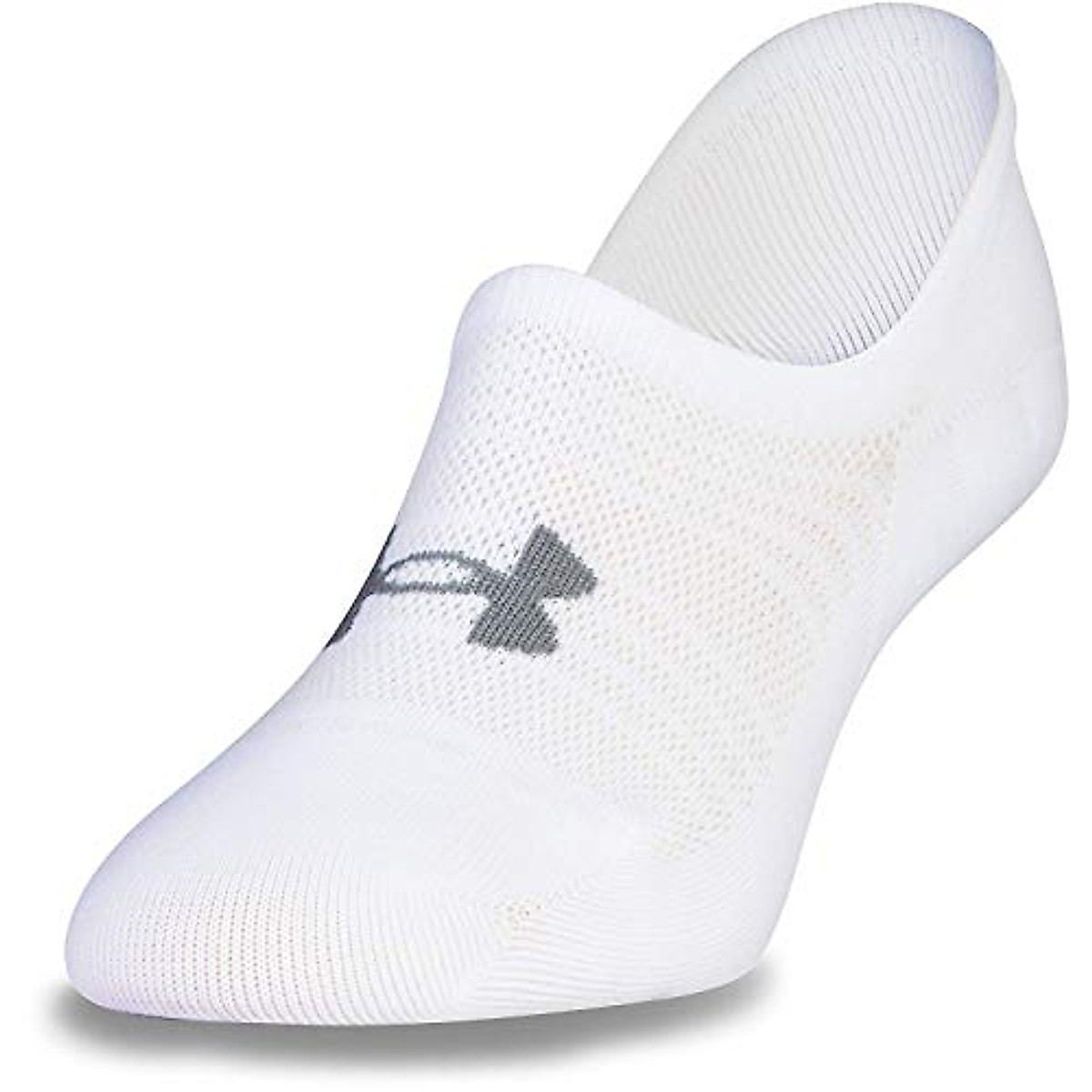 Under Armour Women's Breathe Lite Ultra Low Socks, Multipairs , White (3-Pairs) , Medium