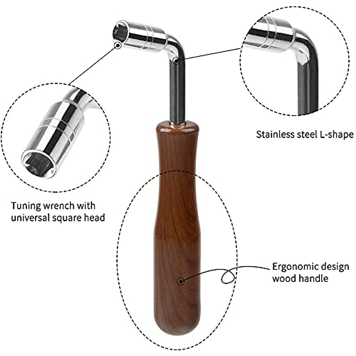 Piano Tuning Kit, CUGLB Professional Piano Tuner Kit Including Tuning Wrench Hammer, Temperament Strip, Mute Kit, Piano DIY Fixing Set (8 pcs in Pack)