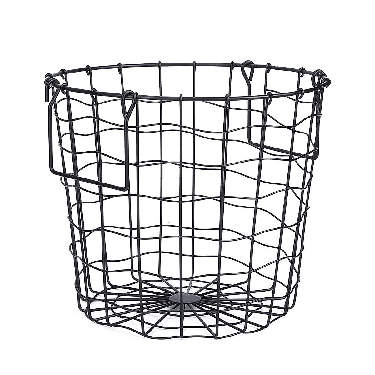RXMORI Iron Wire Laundry Hamper, Nusery Storage Basket Bin, Bathroom Iron Dirty Clothes Laundry Basket Storage Holder Organizer, Laundry Sorter Clothes Basket Organizer