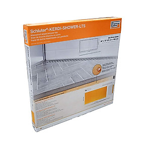 Schluter Kerdi KSLT915/1830S 36" x 72" Linear Shower Tray Wall Drain Placement 2-5/16" End Height