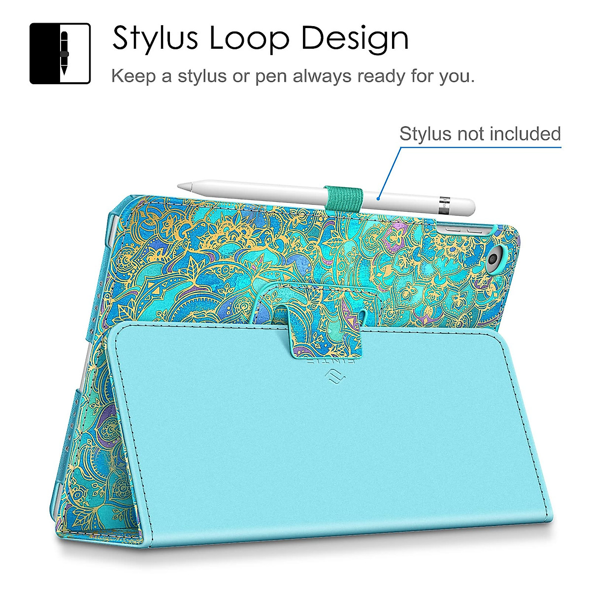 Fintie Folio Case for iPad 6th / 5th Generation (2018/2017), iPad Air 2 / Air 1 (9.7 Inch) - [Corner Protection] Premium Vegan Leather Stand Cover, Shades of Blue