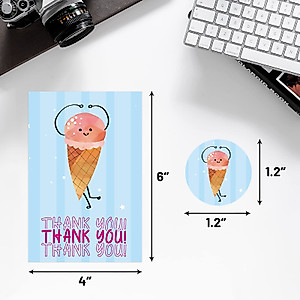 ceiba tree 24Pcs Funny Thank You Cards for Teachers Pun Teacher Appreciation Greeting Cards Bulk Assortment with Envelopes for Graduation End of the Year