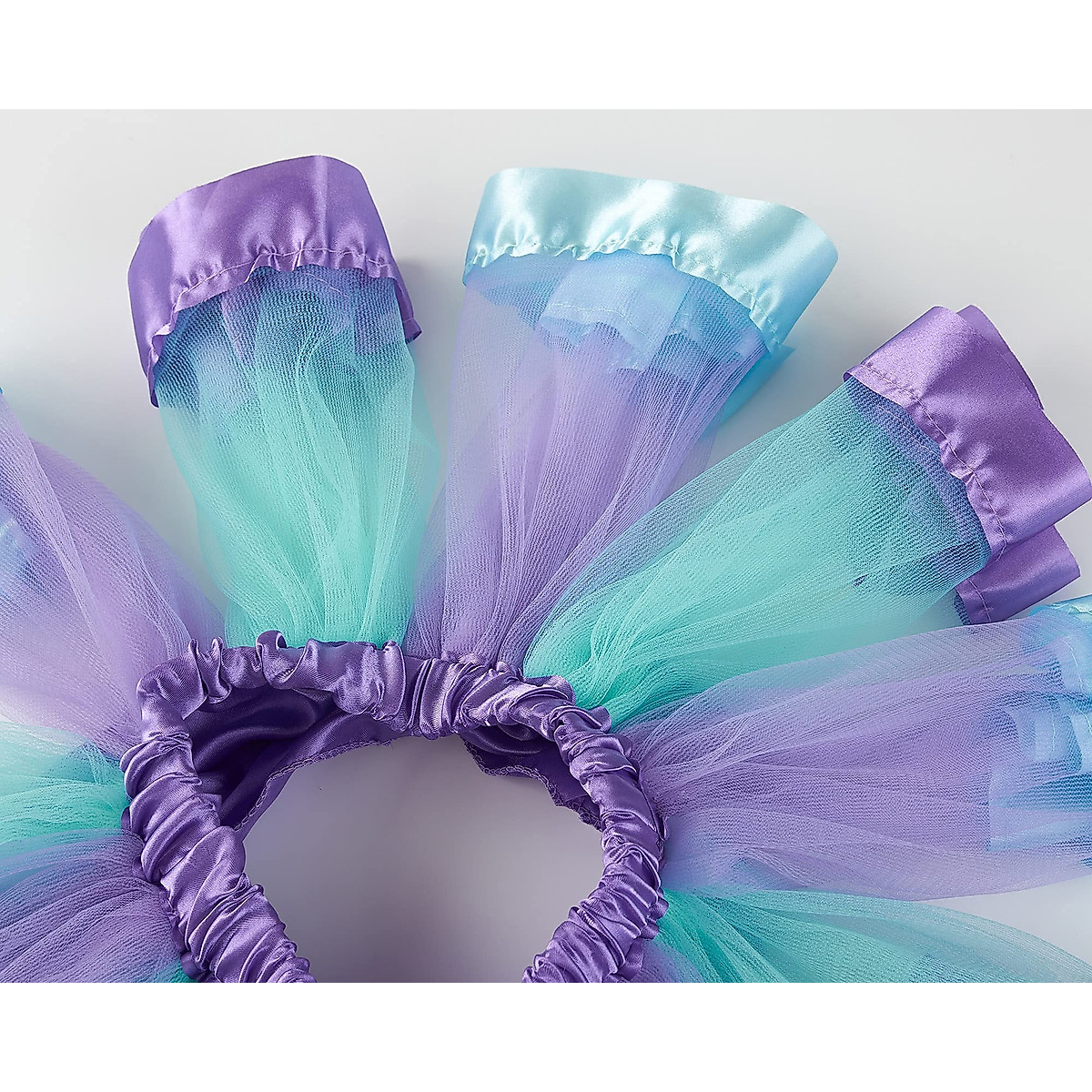 First 1st Birthday Girl Outfit Baby Mermaid Party Tutu Skirt with One Crown Headband