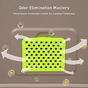 EKO Trash Can Odor Filter Refills for Trash Can and Compost Bin, Activated Charcoal Deodorizer, Strong Charcoal Odor Absorber, Pack of 4 Replacements