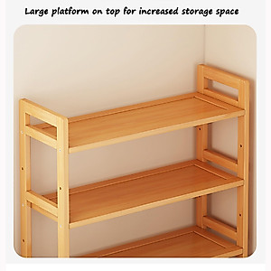 EHCBFCVN Wooden Desktop Shelf, Outdoor Desktop Planter Shelf Rack, Display Storage Unit, Country Style Shelf, Made of Solid Wood, Safe, Thick and Stable, 72.4 * 23.4 * 35cm (Three Layers)