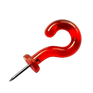 Pinhooks Value Bubblegum Assortment Push Pin 40-Pack Wall Hooks, Primary Blue/Red/Yellow/Clear