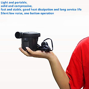 Berocia 6.56ft Electric Air Pump Air Mattress Pump Car Adapter Plug in for Inflatables Balloons Air Bed Pool Toy Raft AC Pump Quick-Fill Inflator Deflator (Both Car Adapter and Home Charger Air Pump)