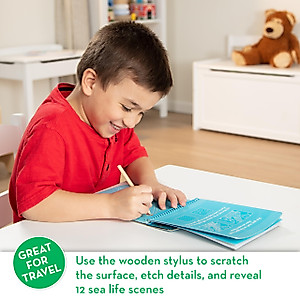 Melissa & Doug Sea Life Color-Reveal Scratch Art Activity Pad