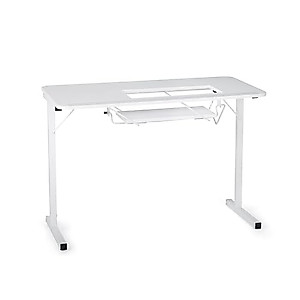 Arrow 601 Gidget I Sew-Much-More Folding Sewing, Cutting, Quilting, and Craft Table, Portable with Lift, White Finish