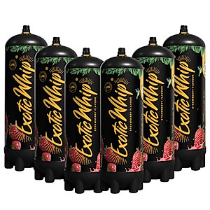 Exotic Whip Strawberry Flavored Cream Chargers - 640G Disposable Nitrous Oxide Tank for Whipped Cream Dispenser - imported European Quality Whipped Cream Canister