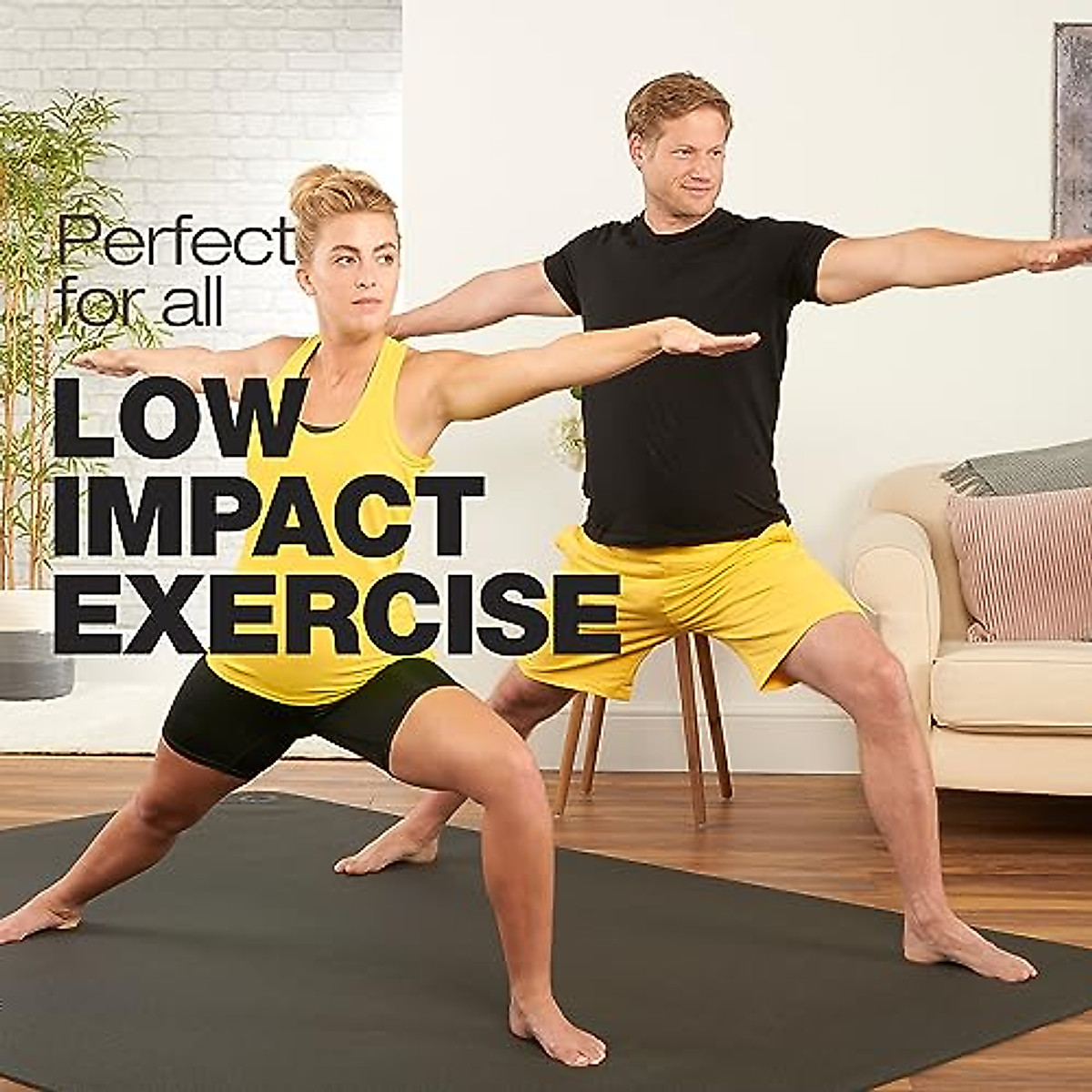 ActiveGear Extra Large Yoga Mat 10 x 6 ft - 8mm Extra Thick, Durable, Comfortable, Non-Slip & Odorless Premium Yoga and Pilates Mat for Home Gym - Black