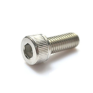 M1.4 x 12mm Hex Socket Head Cap Screws,Pack 100-piece,Stainless Steel,Full Thread,Metric,Knuled Head