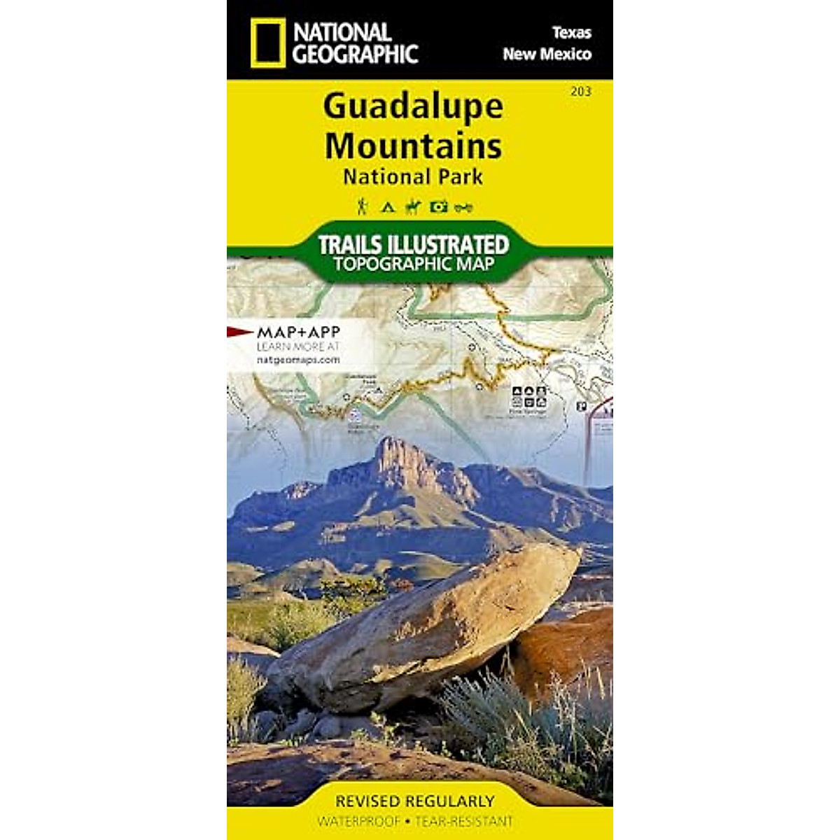 Guadalupe Mountains National Park Map (National Geographic Trails Illustrated Map, 203)