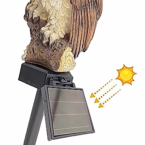 Solar Garden Lawn Light,Led Owl Shape Waterproof Outdoor Landscape Pathway Lamp for Yard Patio Home Festival Decor(White)