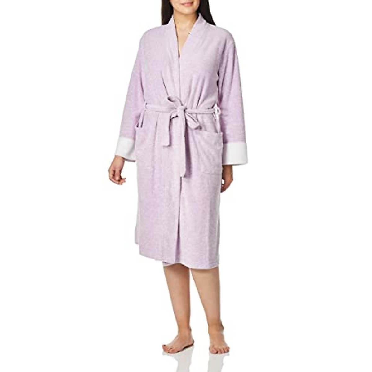 N Natori Women's 42 Inch Terry Robe, Royal Purple, Medium