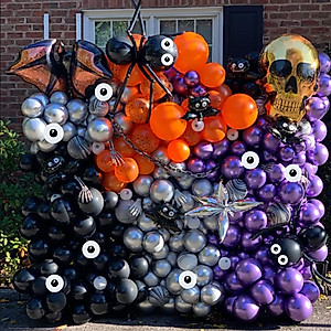 Vuzvuv 50 pcs Eyeball Top Latex Balloons Black White Eye Printed Balloon for Animals Eye DIY Creations Birthday Funny Party Halloween Decoration Garland Balloon Arch （5 inch）