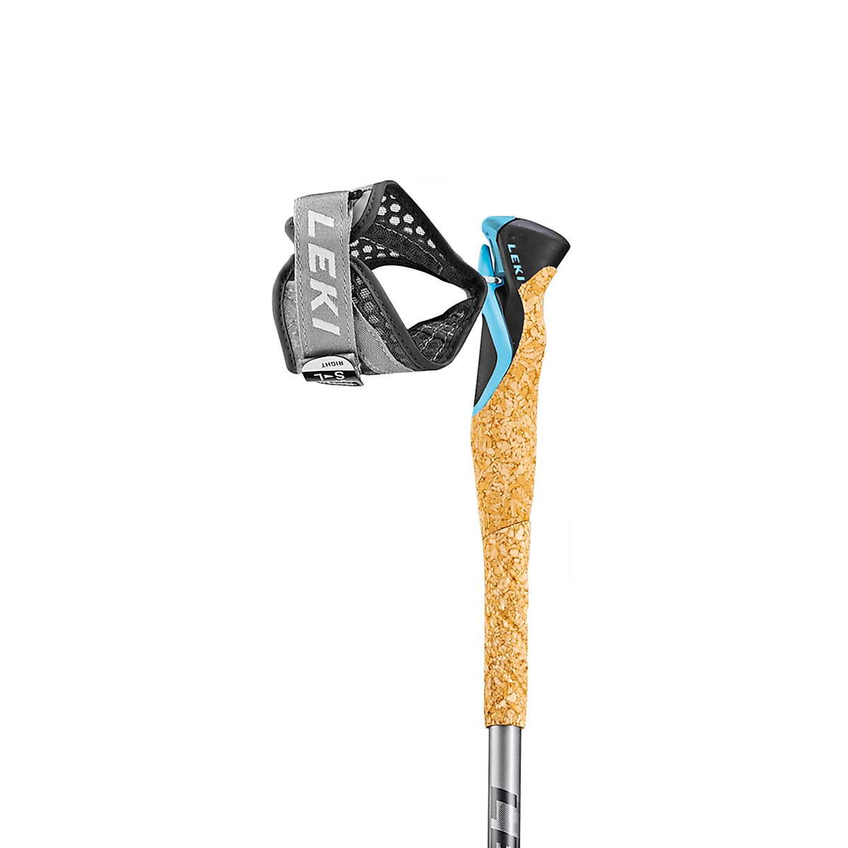 LEKI Cross Trail 3 TA Aluminum Adjustable Lightweight Walking Poles for Trekking & Hiking - Black-Blue-Anthracite - 110-135 cm