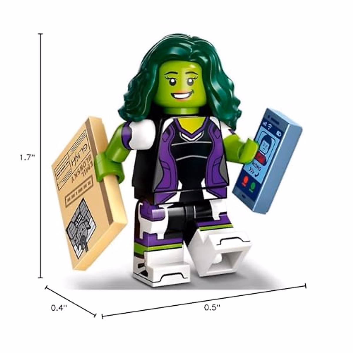 LEGO Marvel Series 2 Minifigure: She-Hulk with Purple Maleficent Cape - Superheroes 71039
