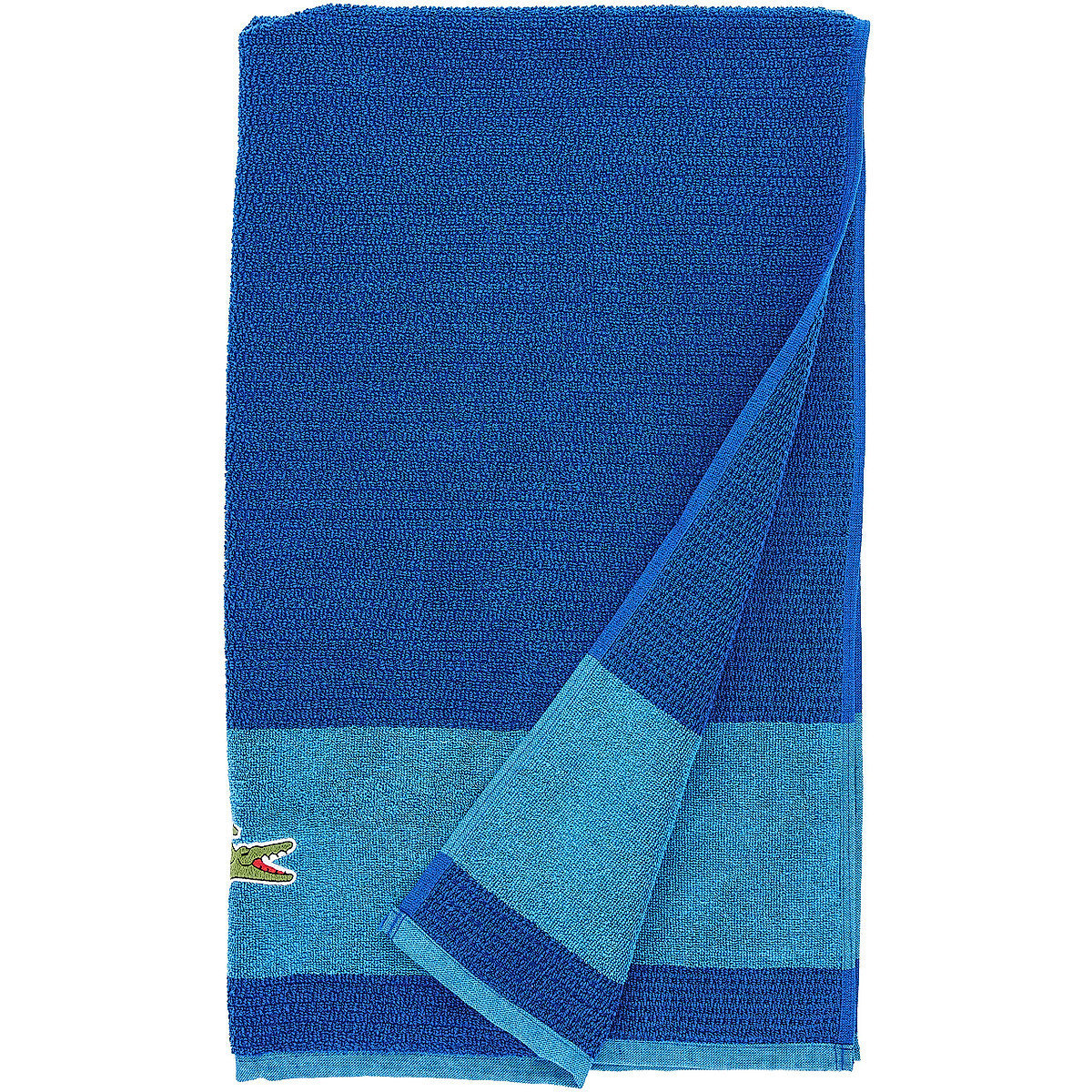 Lacoste Match Bath Towel, Cotton, Striped