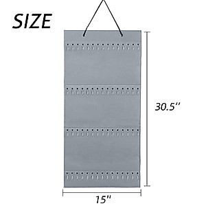 JEWERADO Headband Holder for Baby Girls Hair Bows Hanging Storage Organizer with 60 Hooks Storage for Newborn Headbands, Bow (Gray)