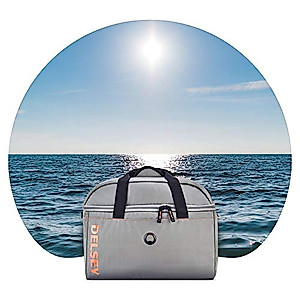 DELSEY Paris Egoa Travel Duffel Bag Made from 100% Recycled Materials, Light Gray, 18 Inch