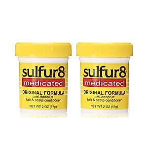 Sulfur 8 Medicated Original Formula Anti-Dandruff Hair and Scalp Conditioner, 2 Oz (Pack of 2)