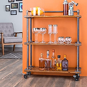 PIPE DECOR Swivel Caster Wheels for ¾” Pipe (4-Pack), Casters for Pipe Legs with Locking Mechanism