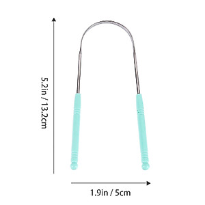 Healifty 4pcs Oral Tongue Scraper Stainless Steel Reusable Tongue Scraper Bad Breath Cleaner U Shaped Tongue Odor Eliminator Tongue Cleaning Tool for Adults Children